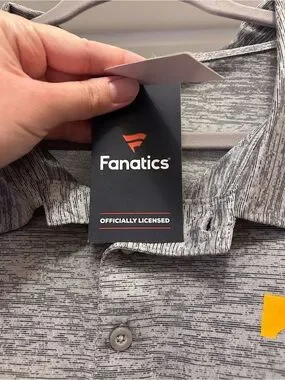 Fanatics | Shirts | Fanatics Gray Polo With Orange T Chest Logo | Poshmark